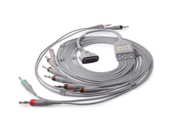 Edan ECG Cable (ф4mm, banana connector, AHA) 01.57.471279 - CardiacDirect